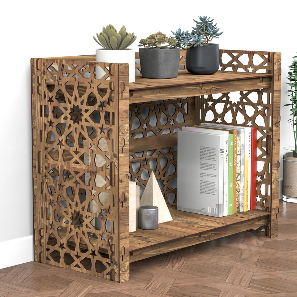 Arabic LUX 2-tier Bookshelf Bookcase Shelving Unit - Hexagonica